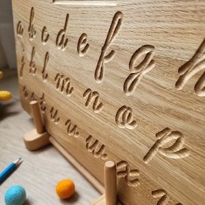Montessori Alphabet Cursive Tracing Board Reversible Lowercase ...