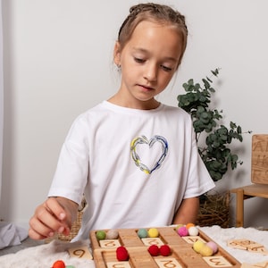 Montessori Math Counting Board With Number Cards 0-20 Educational Toy ...