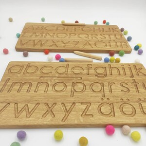 German Alphabet Reversible Tracing Board With Printed Uppercase and ...
