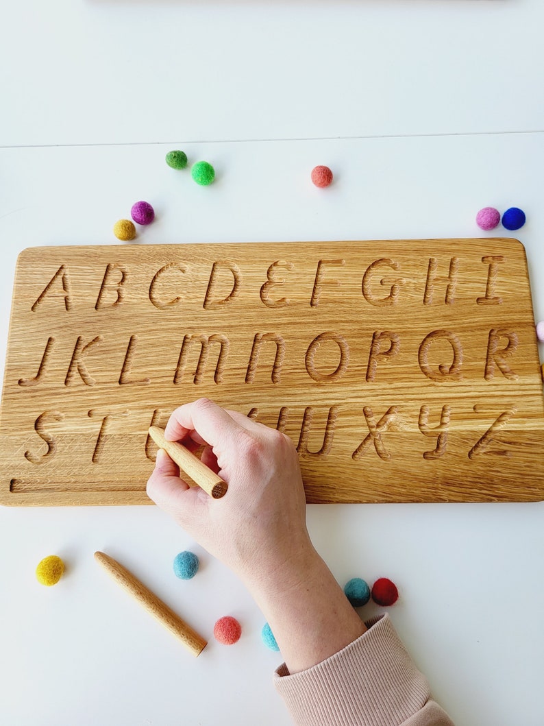 English Alphabet Pre-cursive Tracing Board Reversible - Etsy