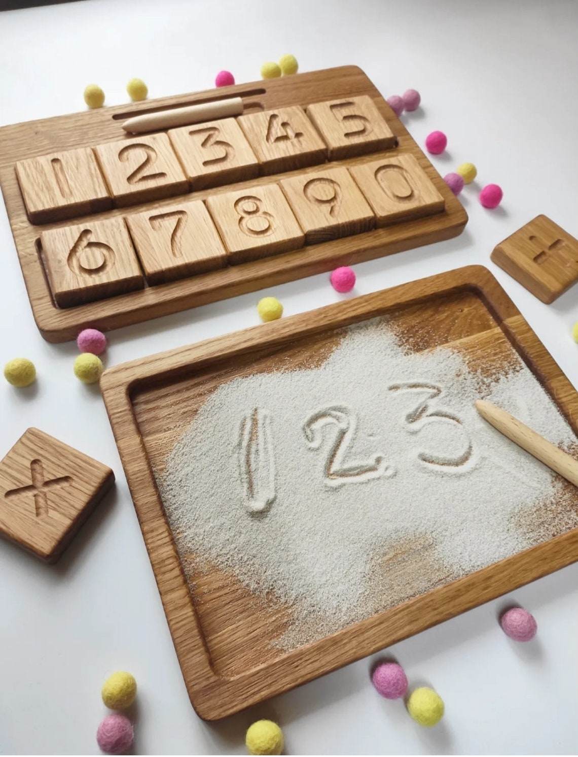 Montessori Numbers Reversible Blocks or Cards With Sand Tray - Etsy