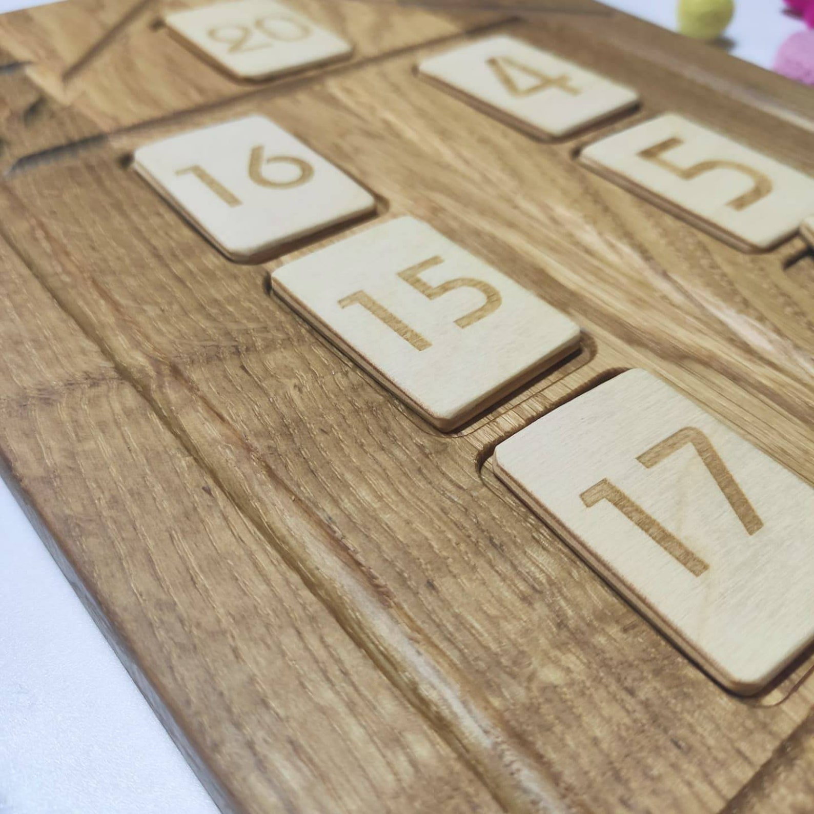 House Math Board With Set of Numbers Cards for Learn - Etsy