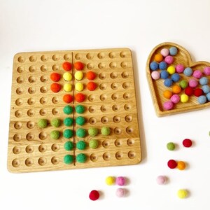 Montessori Hundred Board With Numbers 1-100 Gift for Kids Learning ...