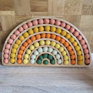 Gift for Kids Montessori Rainbow Sorting Board With Deeper Stripes ...