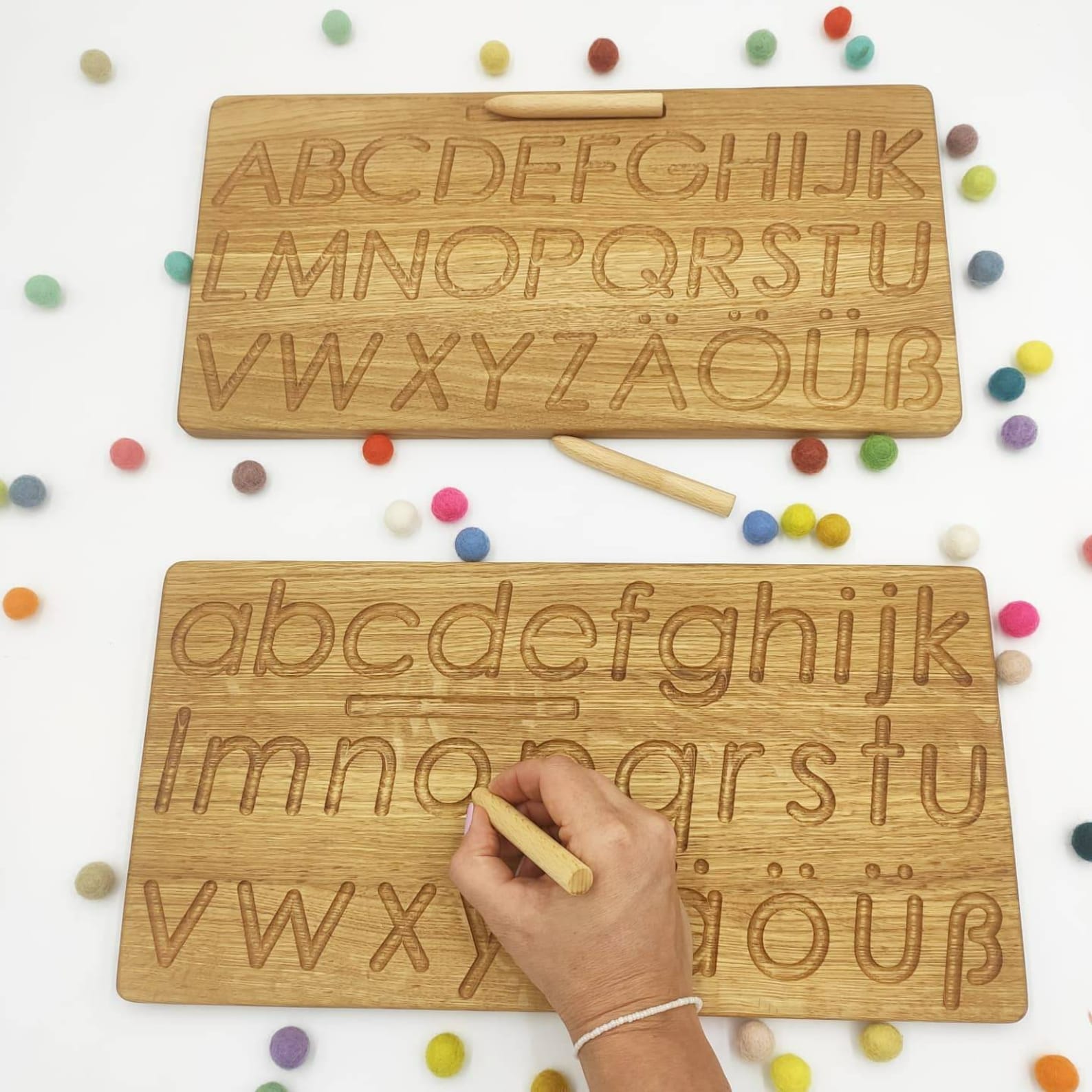 German Alphabet Reversible Tracing Board With Printed - Etsy