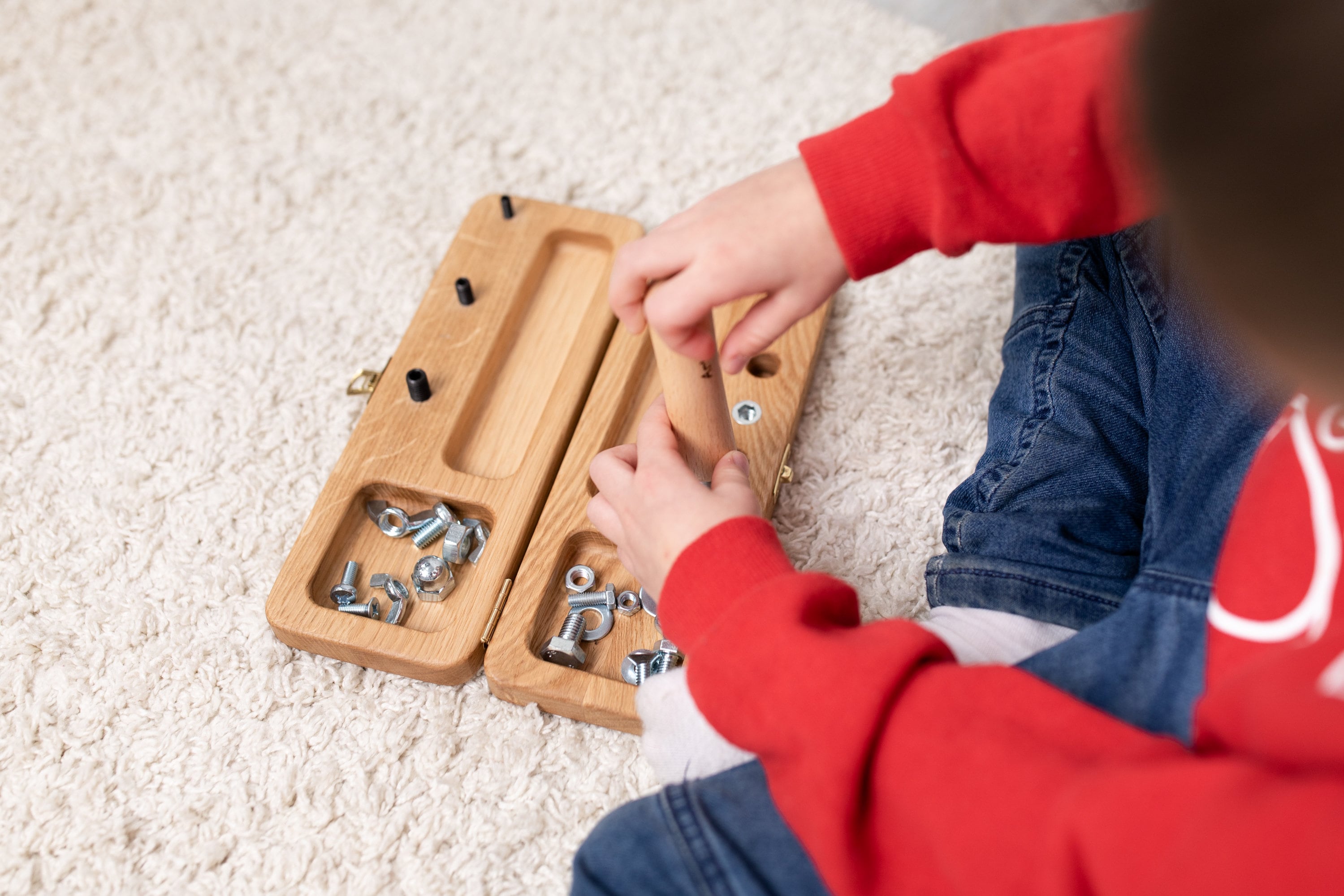 Montessori Screw Board Gift for Kids Screw Driver for Kids Wooden ...