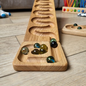 Marble Run Track WAVES Marble Race Machine Marble Roller Run Board ...