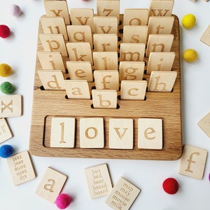 Wooden Alphabet Set Handmade Wood Letters Movable Alphabet - Etsy