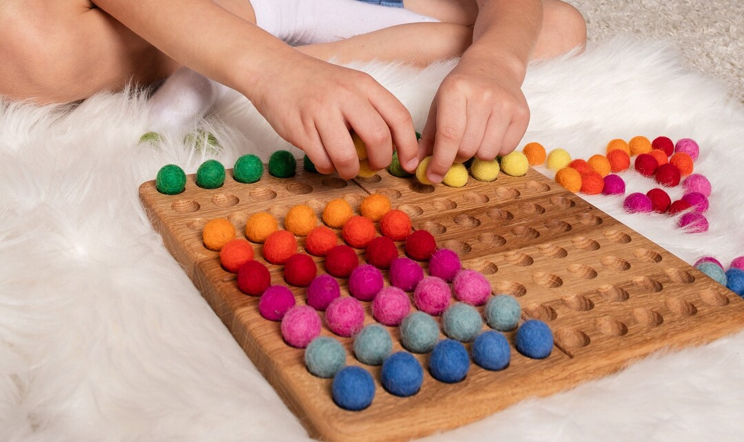 Montessori Hundred Board With Numbers 1-100 Gift for Kids Learning ...