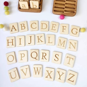Alphabet Tiles English Uppercase and Lowercase Letters Cards With ...
