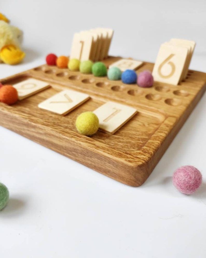 Montessori Math Birthday Gift for Kids Math Reversible Board - Etsy