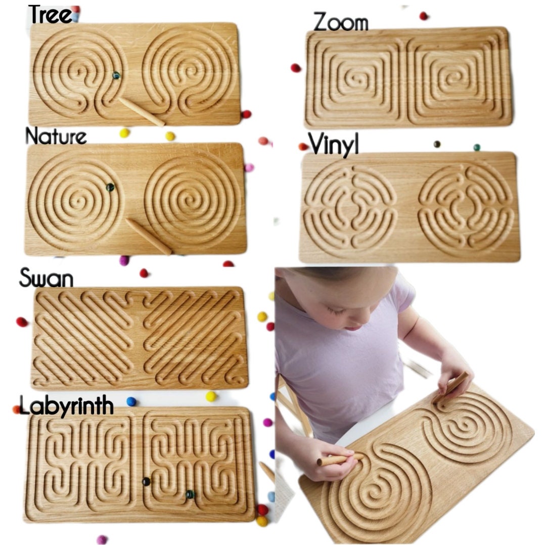 Montessori Prewriting Tracing Board Interhemispheric Activity for Fine ...