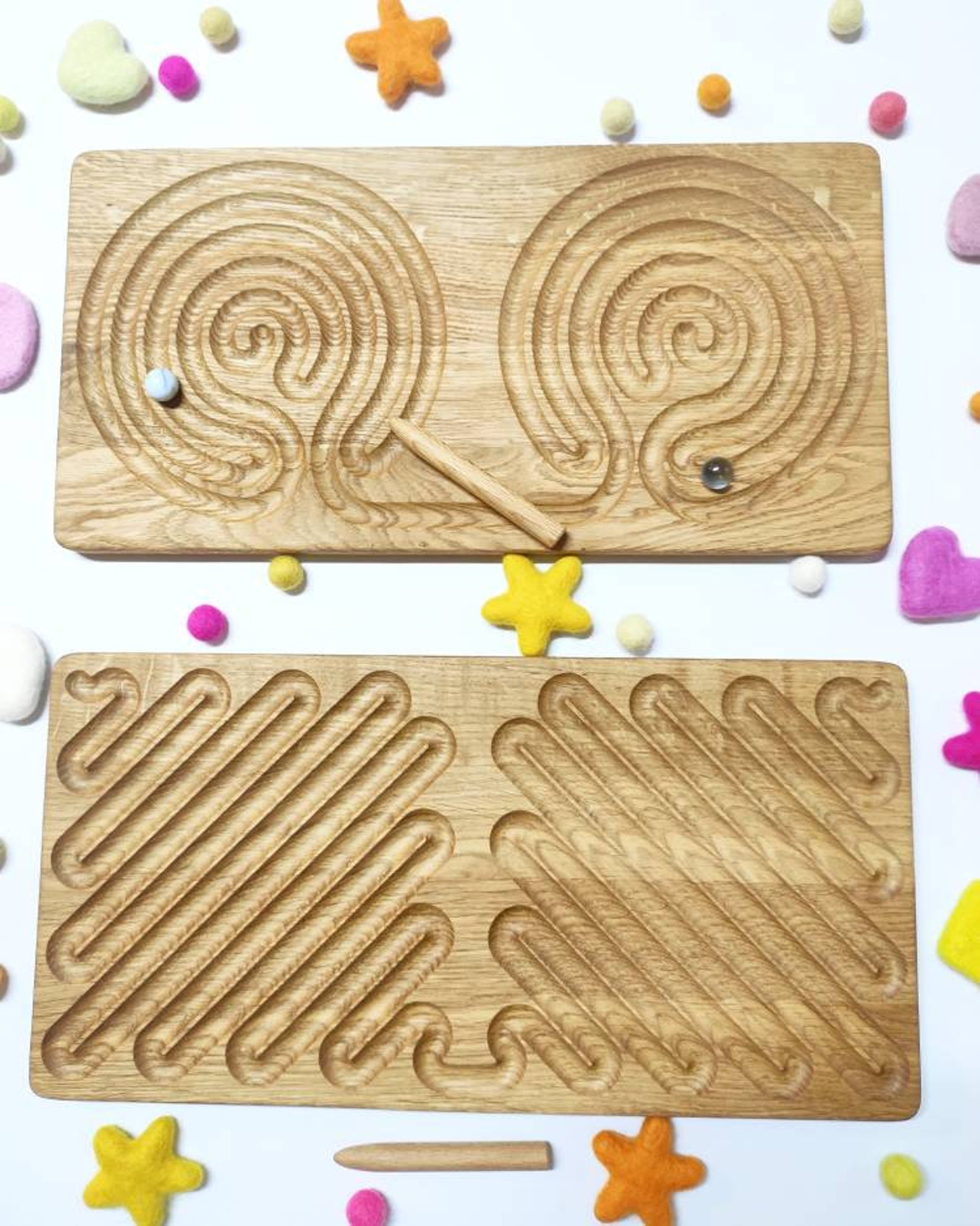 Reversible Interhemispheric Prewriting Tracing Board, Wooden Maze ...