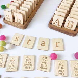 Alphabet Tiles English Uppercase and Lowercase Letters Cards With ...