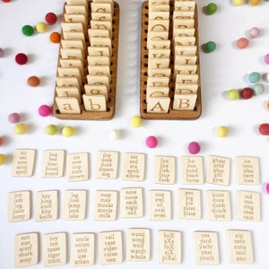 Alphabet Tiles English Uppercase and Lowercase Letters Cards With ...