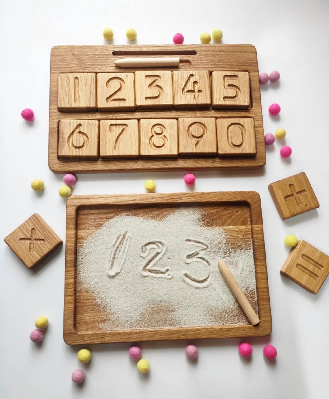 Montessori Numbers Reversible Blocks or Cards With Sand Tray - Etsy