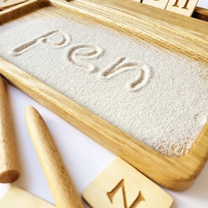 Montessori Sand Tray With Letter Cards English Lowercase Letters ...