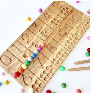 Montessori Number Tracing Board Personalized Homeschool Preschool ...