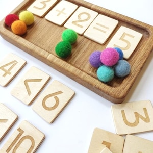Personalized Gift for Kids Montessori Math Board With Set Reversible ...