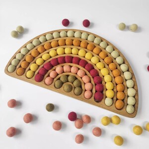 Gift for Kids Montessori Rainbow Sorting Board With Deeper Stripes ...