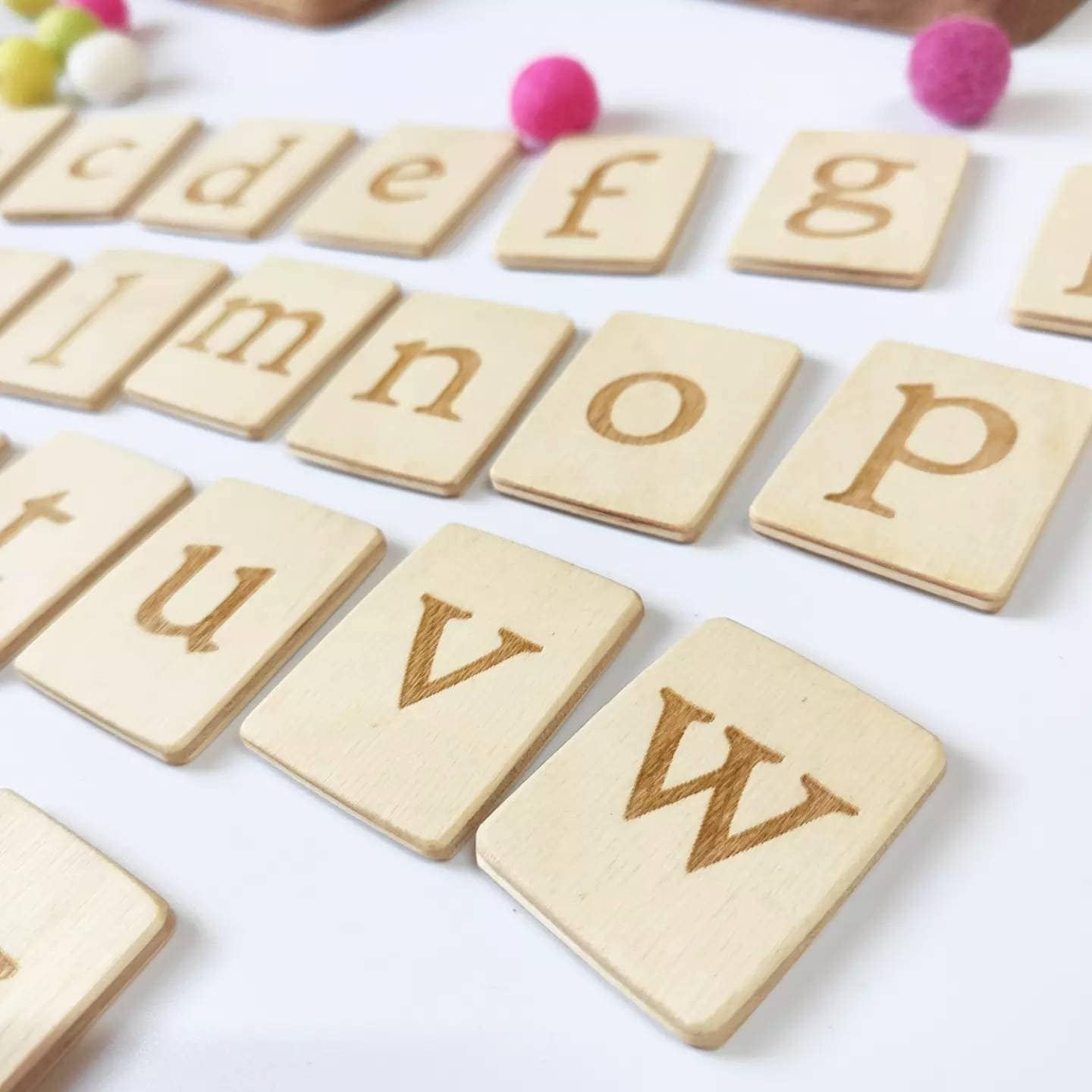 Alphabet Tiles English Uppercase and Lowercase Letters Cards With ...