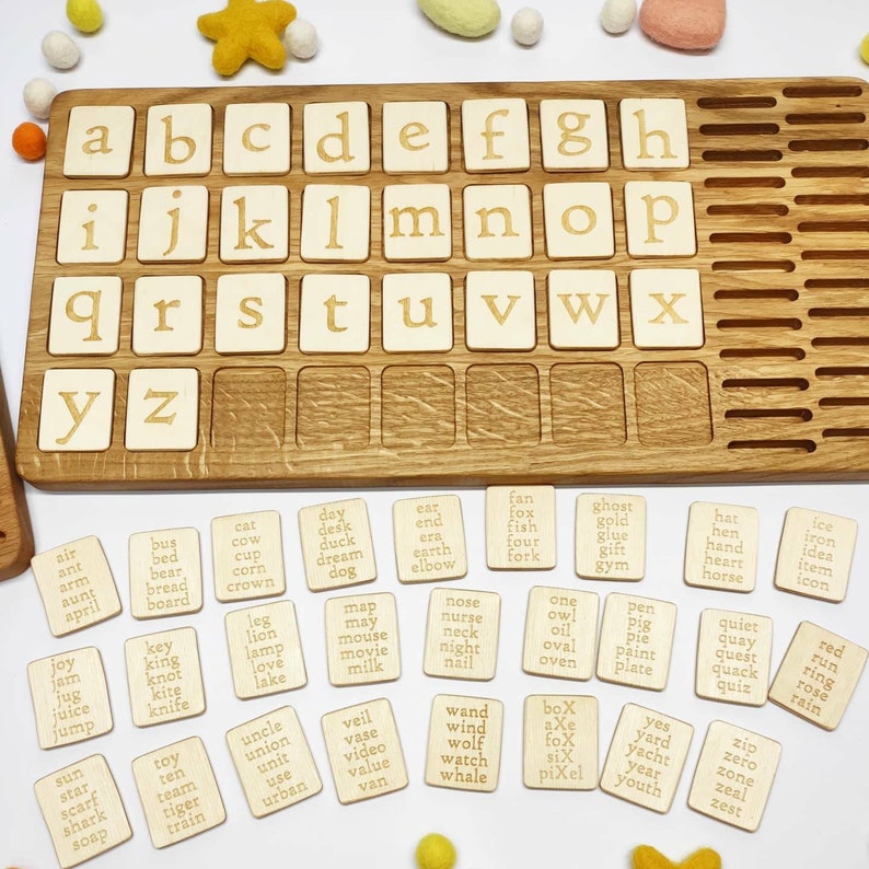 English Alphabet Big Board With Lowercase Letters Cards and - Etsy