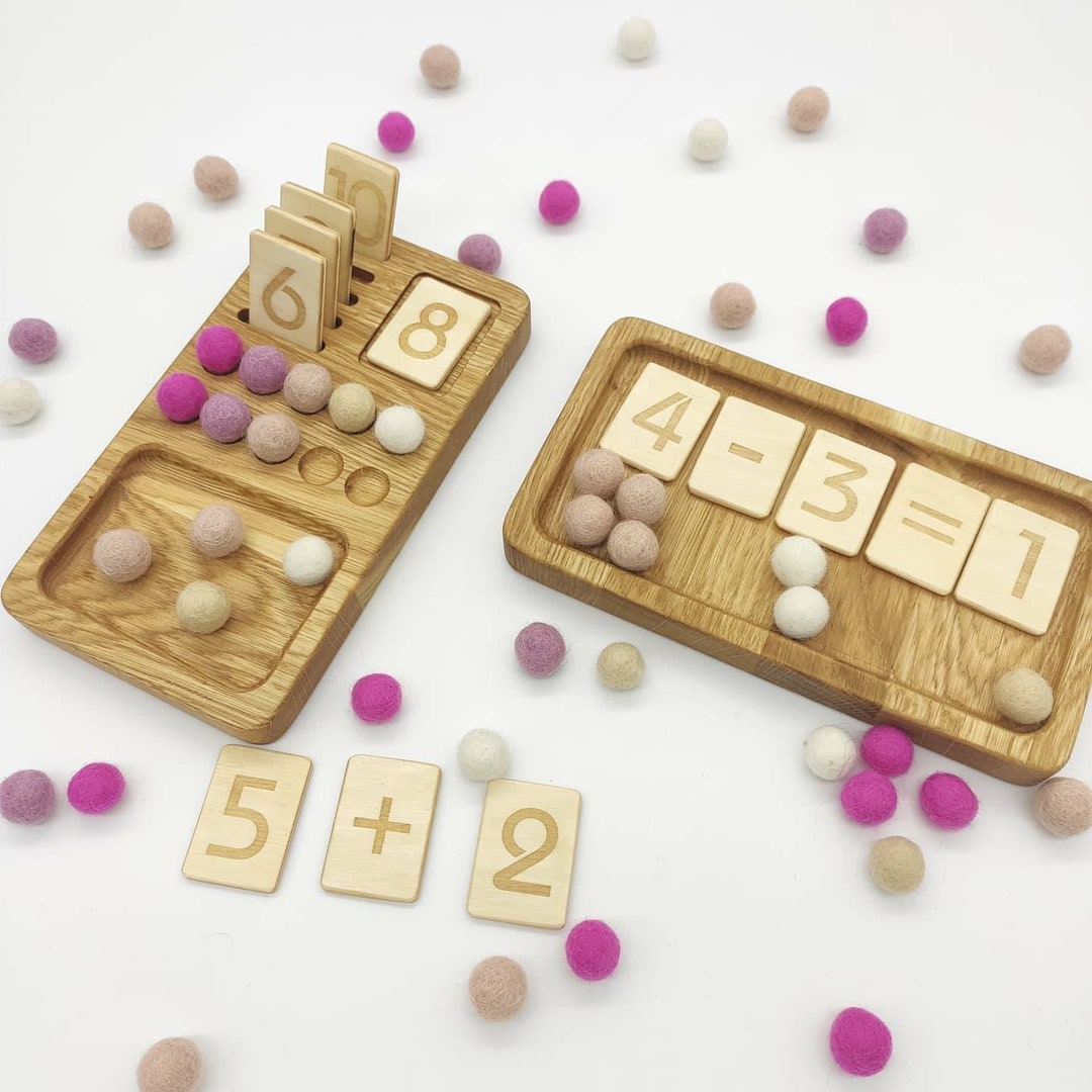 Math Board With a Set of 1-10 Numbered Facing Cards Birthday Gifts ...