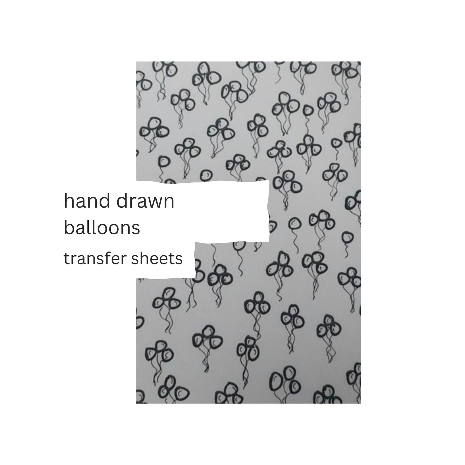Balloons Clay Transfer Sheet: Hand Drawn Designs (4x5") - Etsy