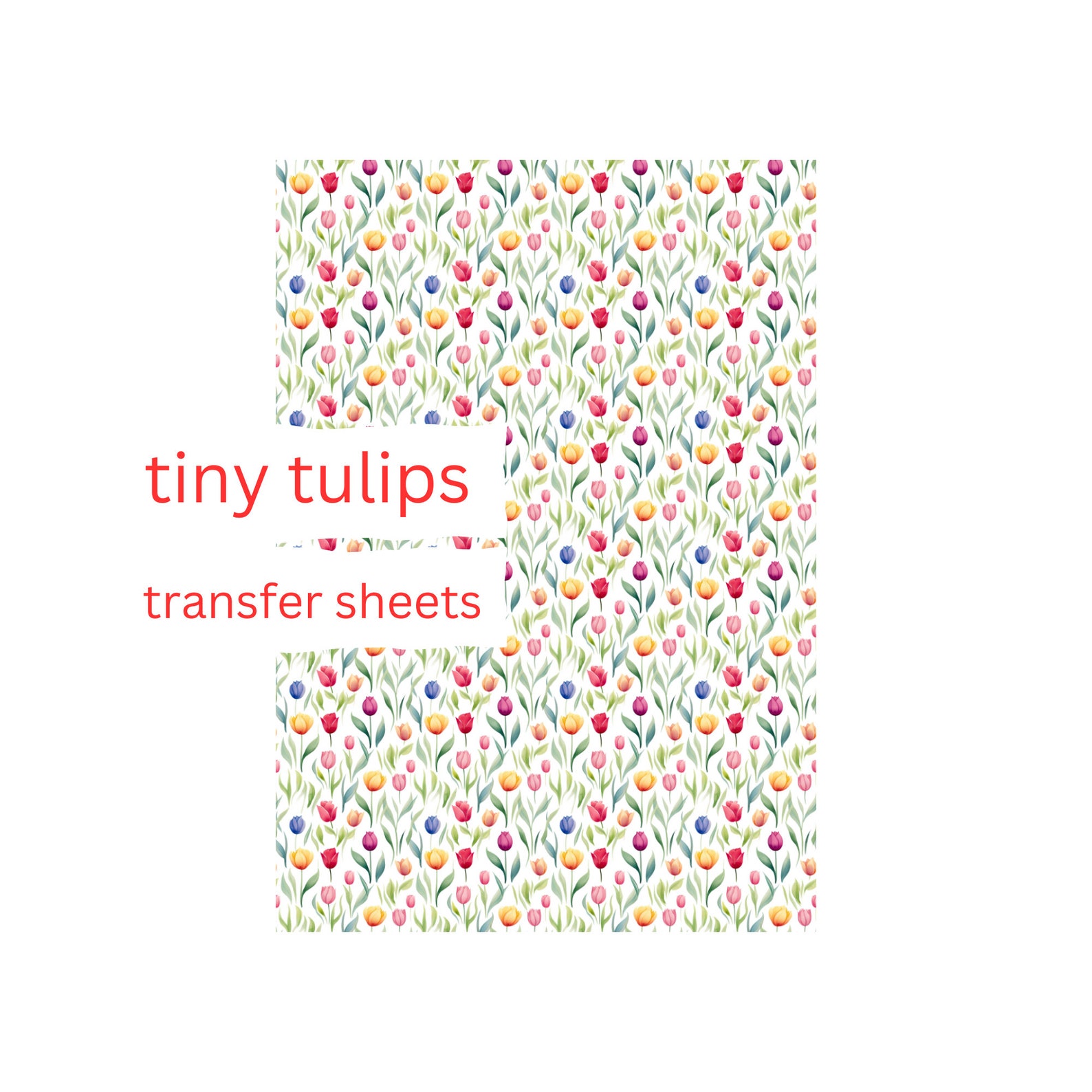 Tiny Spring Tulips Image Transfer Sheet: Easter Polymer Clay Designs - Etsy