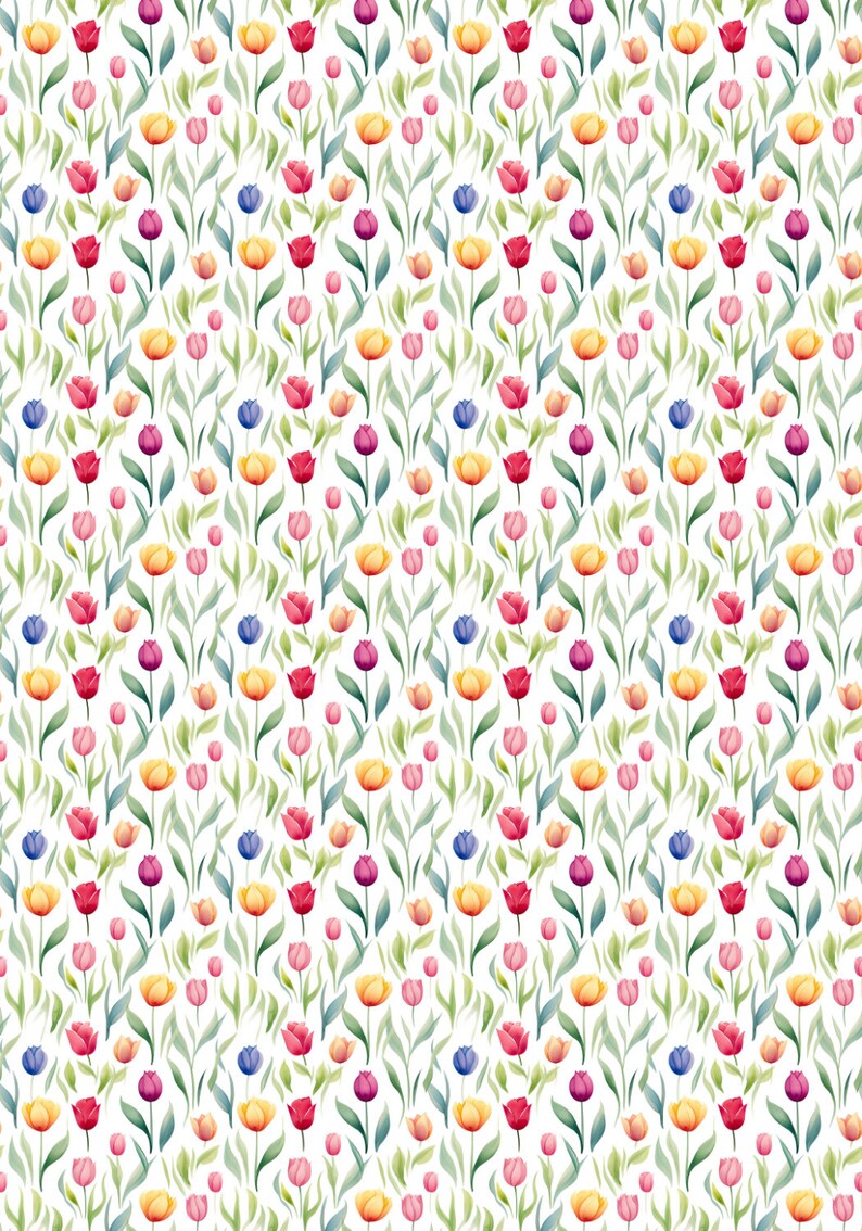 Tiny Spring Tulips Image Transfer Sheet: Easter Polymer Clay Designs - Etsy