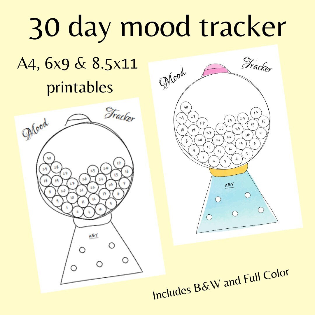 Mood Tracker Printable / Emotions Tracker / Mental Health - Etsy Australia