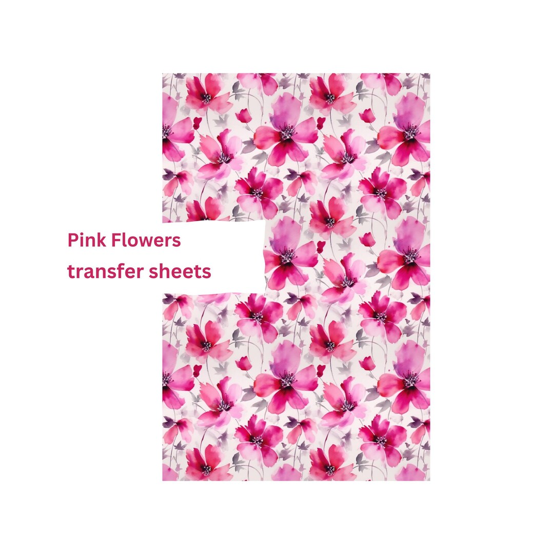 Pink Flowers, Image Transfer Sheets for Polymer Clay, - Etsy