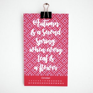 Perpetual Calendar With Sayings, Postcard Calendar, Colourful ...