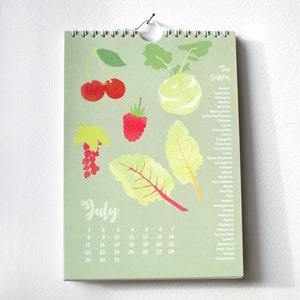 Seasonal Fruit and Veg Calendar in A5 and A4, Perpetual Calendar ...