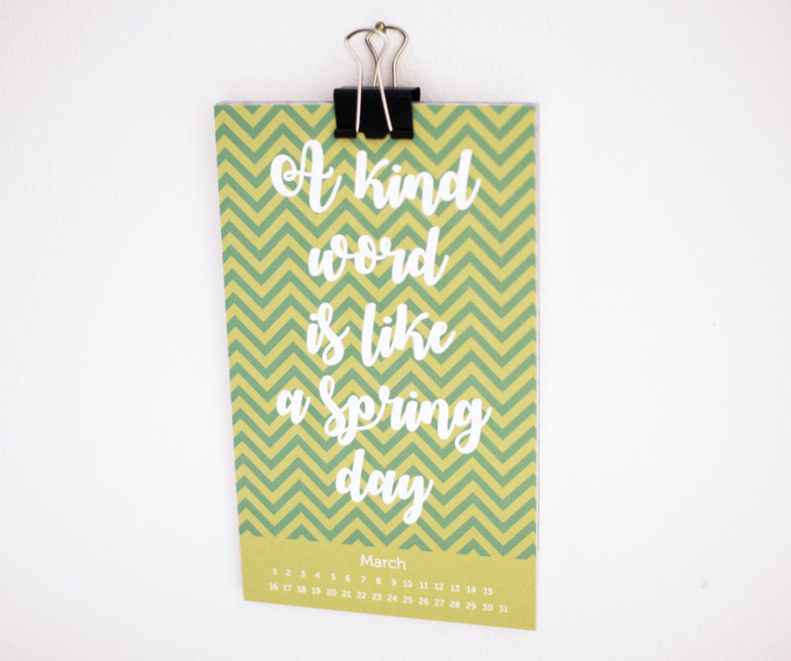 Perpetual Calendar With Sayings, Postcard Calendar, Colourful ...