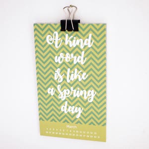 Perpetual Calendar With Sayings, Postcard Calendar, Colourful ...