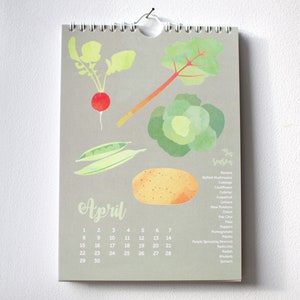 Seasonal Fruit and Veg Calendar in A5 and A4, Perpetual Calendar ...