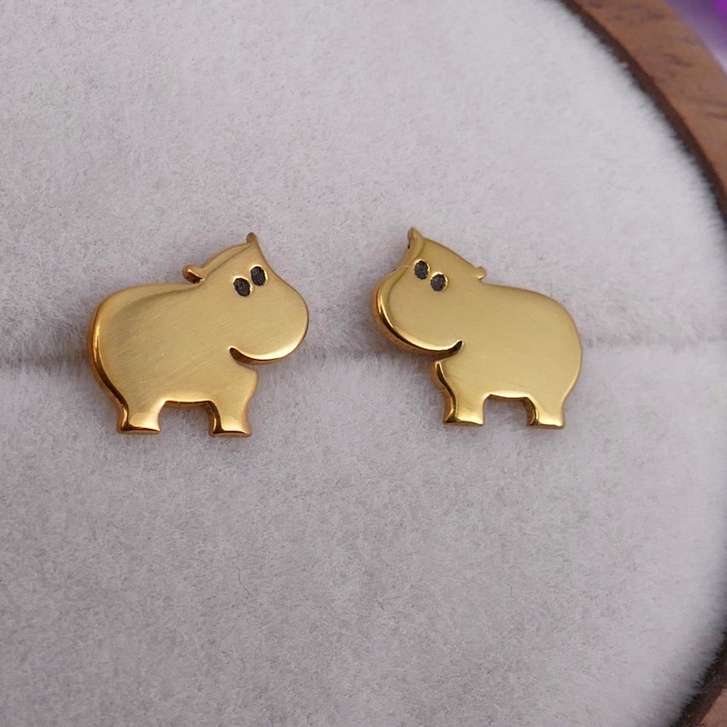 Gold Hippo - Etsy