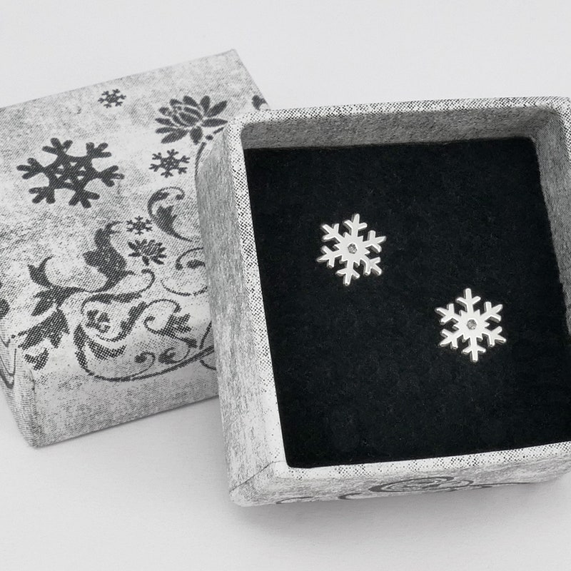 Snowflake Earrings Stud - Etsy