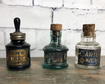 Antique Ink Bottles | Etsy