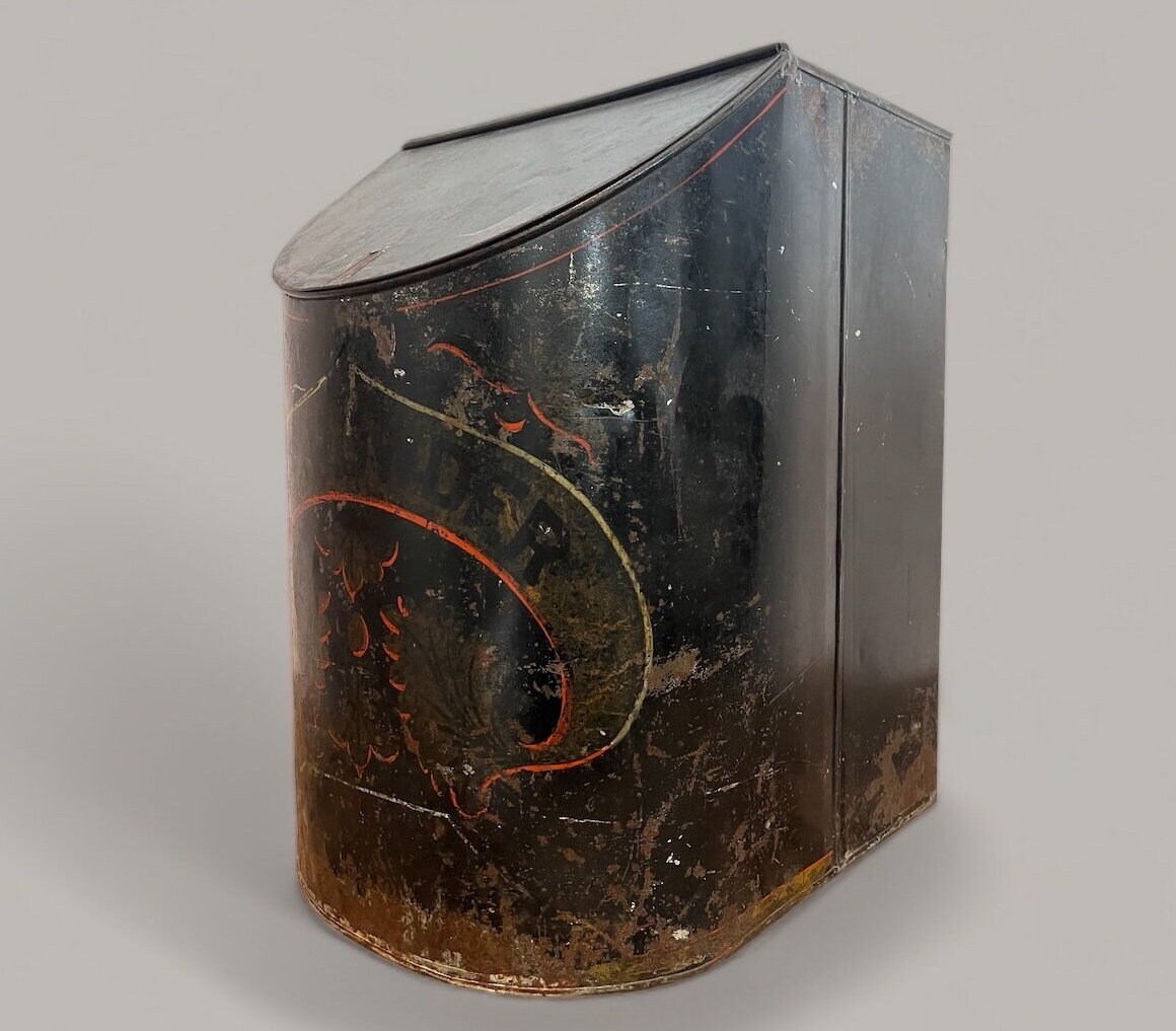 Antique Country Store Gun Powder Bin Tin With Lid Antique Tin - Etsy