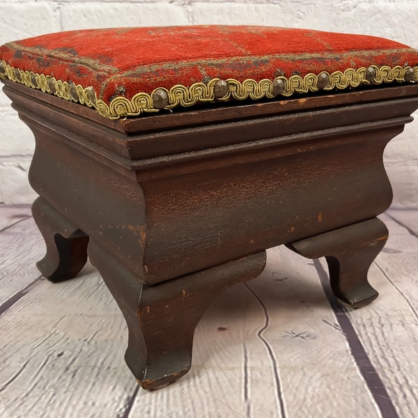 Antique Footstool - Etsy