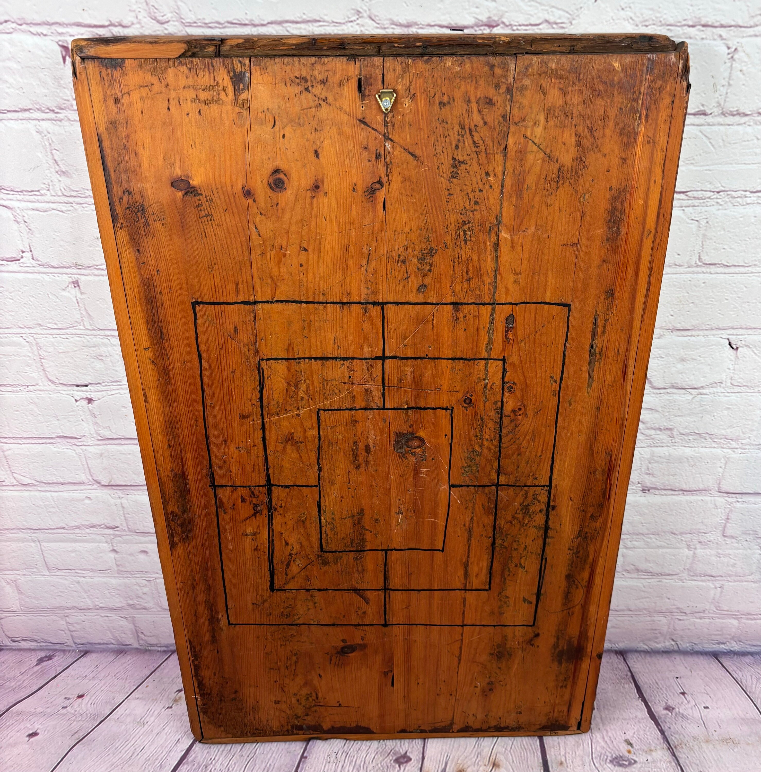 Primitive Gameboard, Antique Folk Art Checker Gameboard in Original ...