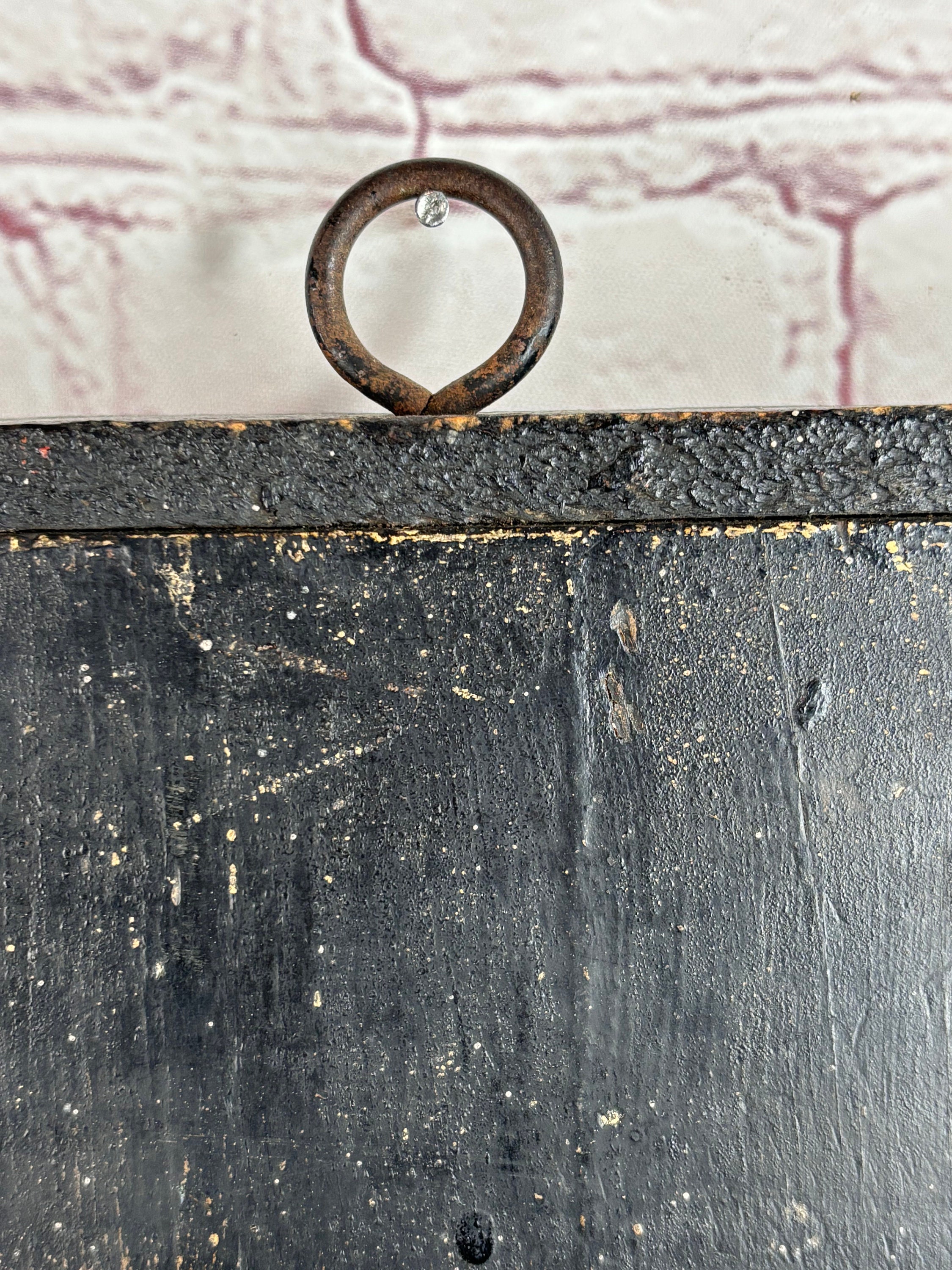 Antique Folk Art Parchesi and Checkers Gameboard in Wood and Original ...