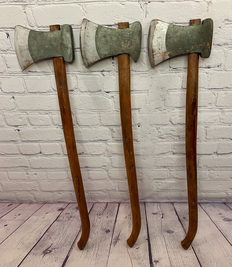 Antique Odd Fellows Lodge Ceremonial Wooden Axes, Antique Folk Art ...