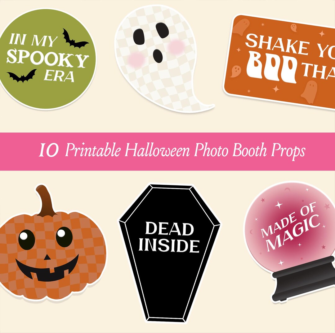 10 Printable Halloween Photo Booth Props - Etsy