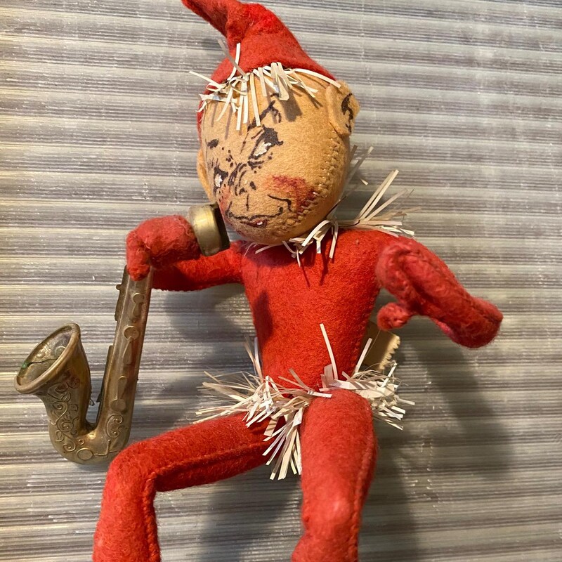 Vintage Stuffed Elf Doll - Etsy