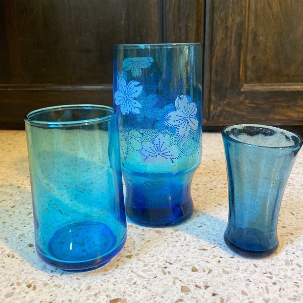 Aqua Blue Glassware - Etsy