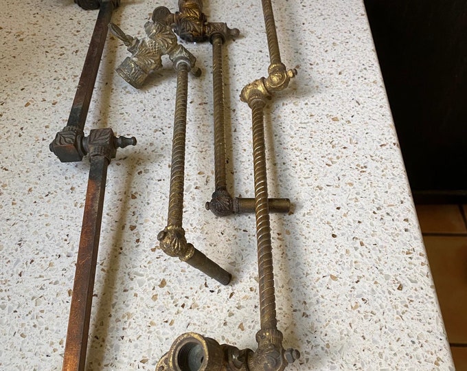 Gas Light Parts. Gas Light Regulators, Swing Arms. Antique Brass/metal ...