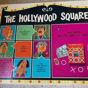The Hollywood Square Board Game. Game Room Decor. Vintage 1967 TV Board ...